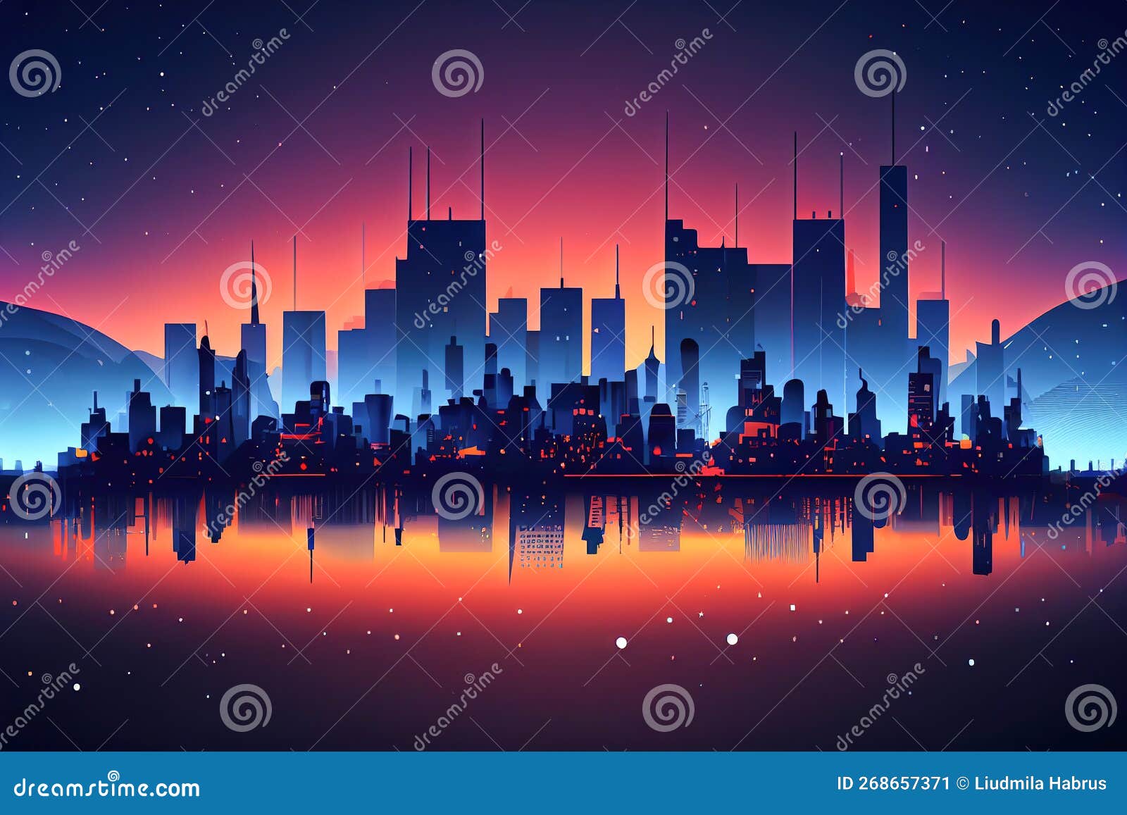 Minimalistic Futuristic City Background. Generative AI Stock ...