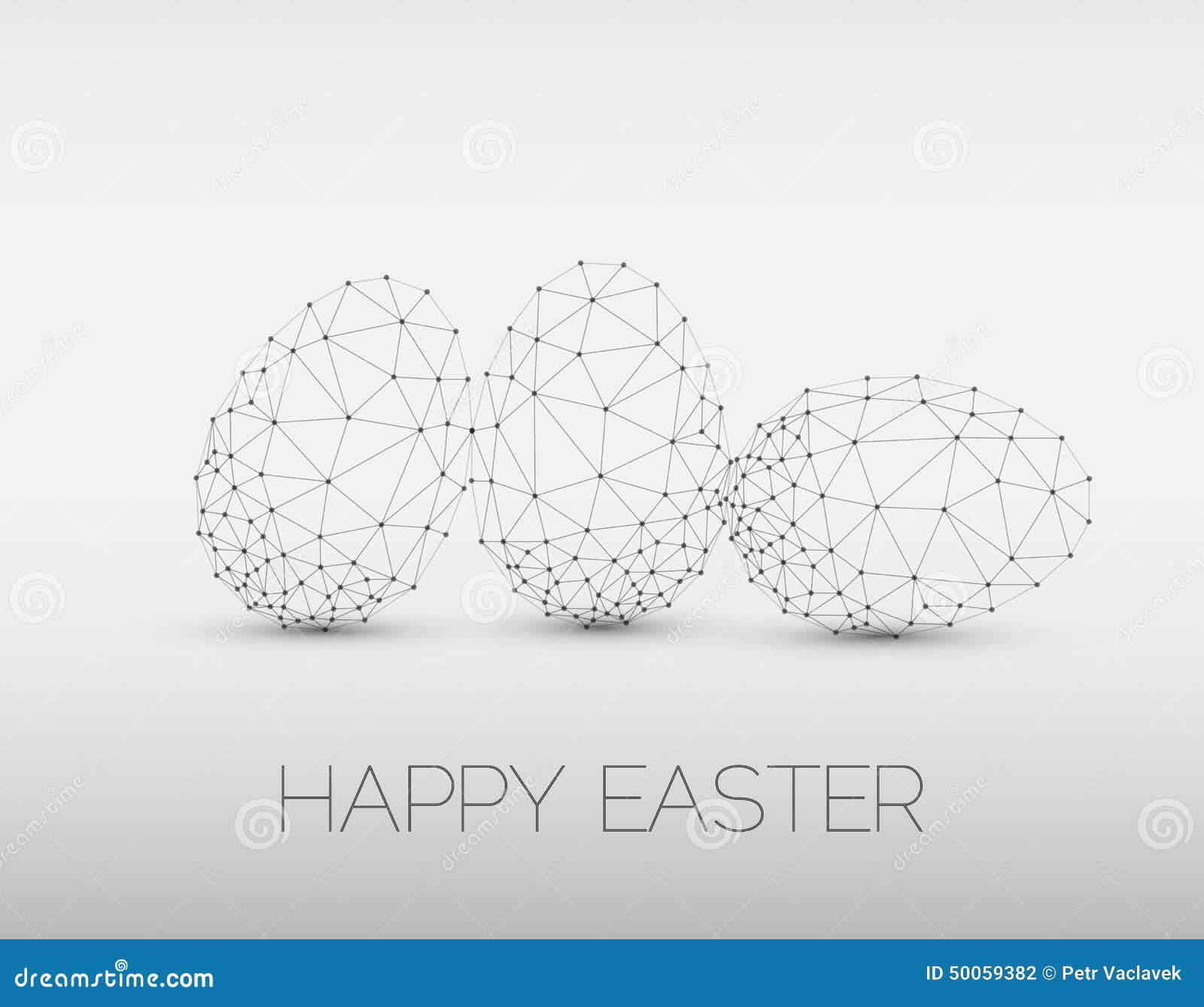 Minimalistic Geometric Vector Happy Easter Card Stock Vector ...