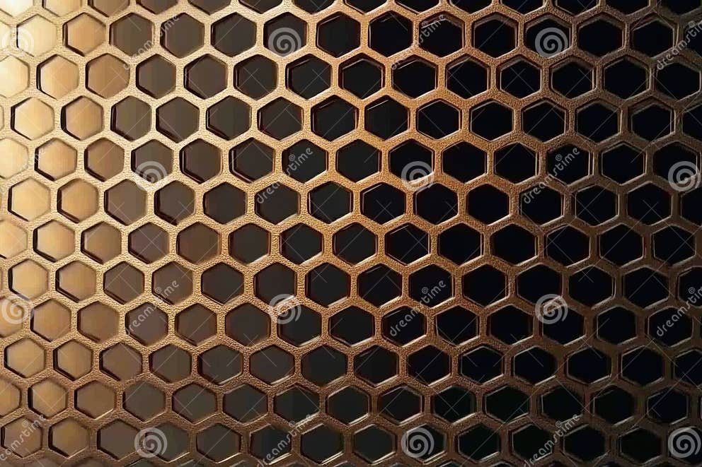 Minimalistic Gold Accents with Hexagonal Pattern Design Stock Image ...