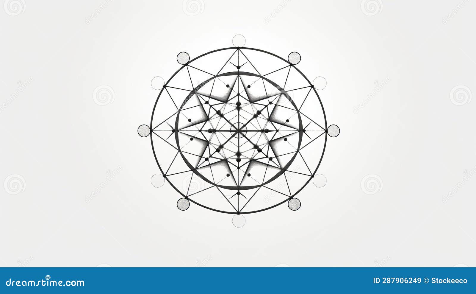 Minimalistic Gothic Geometric Tattoo Design with Symmetrical Lines ...