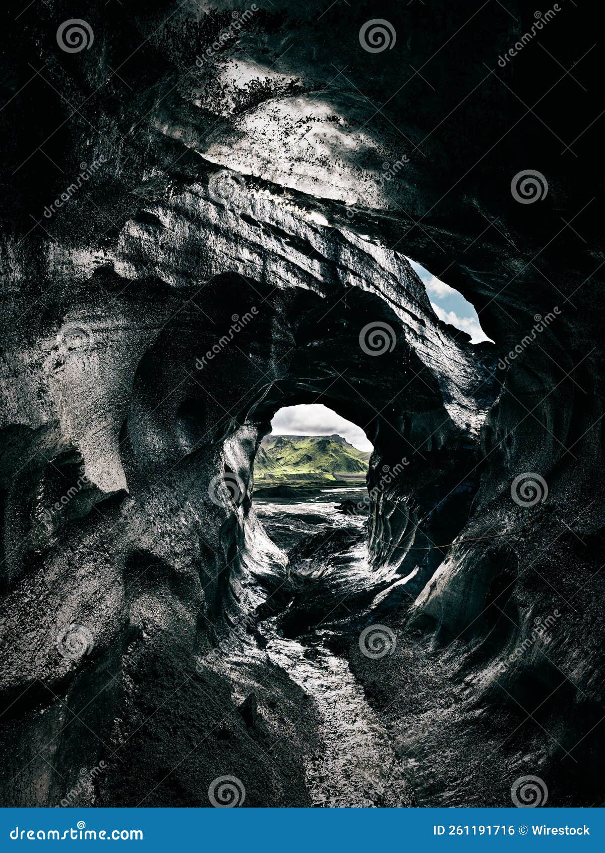 Minimalistic Grayscale of the Rock Formations at the Katla Volcano, in ...