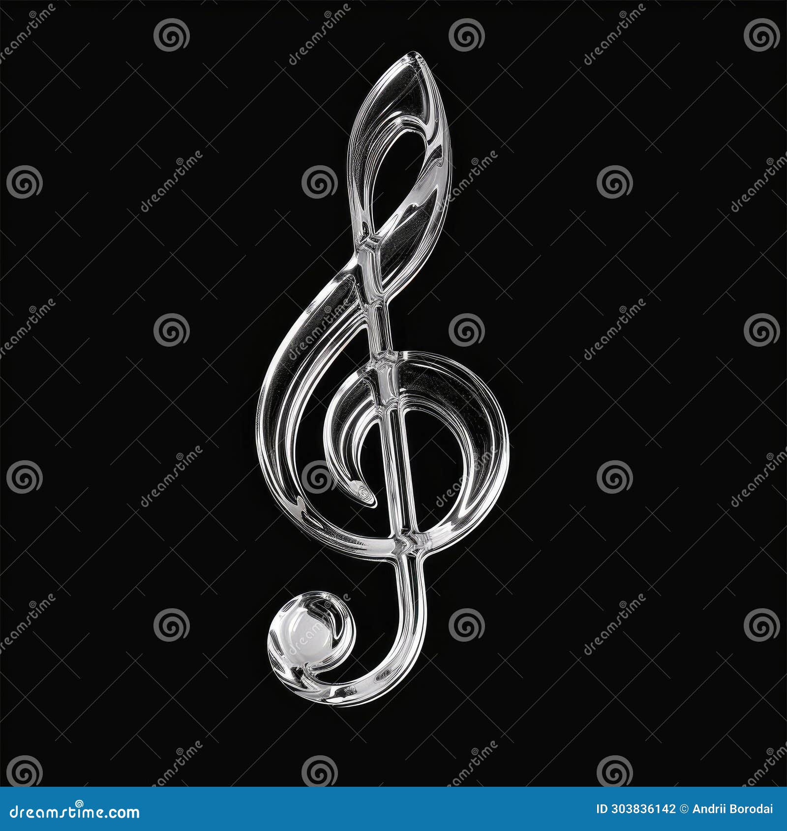 Minimalistic Harmony: White Musical Note on Black. Stock Illustration ...