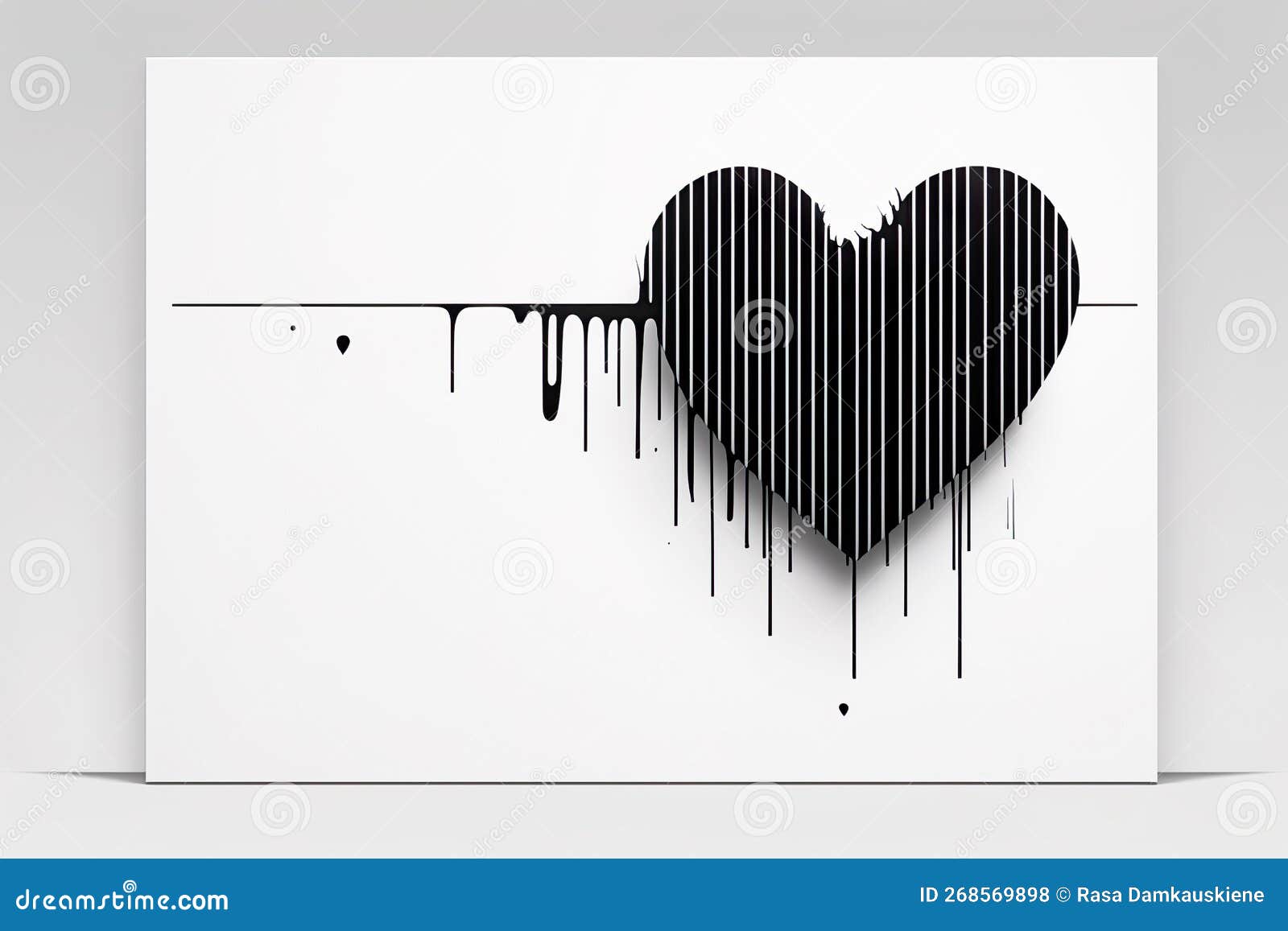 Minimalistic Heart Scribble Drawing. the Line in the Form of Heart ...