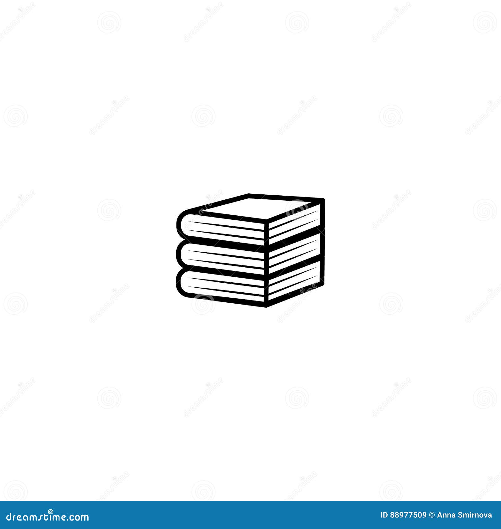 Minimalistic Icon Stack of Thick Books, Libraries Bookstores Stock ...