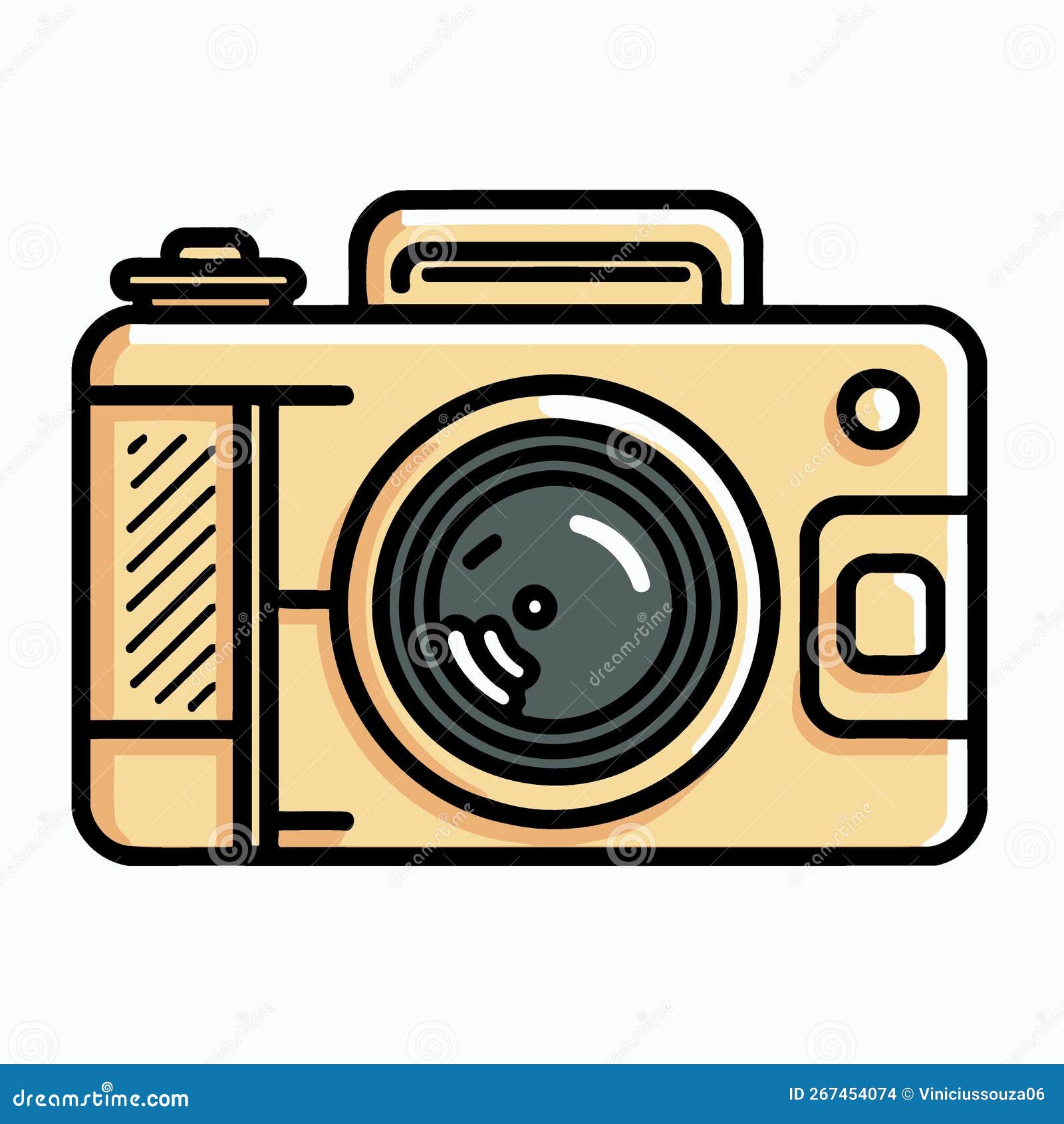 Minimalistic and Iconic Camera Icon Stock Vector - Illustration of ...