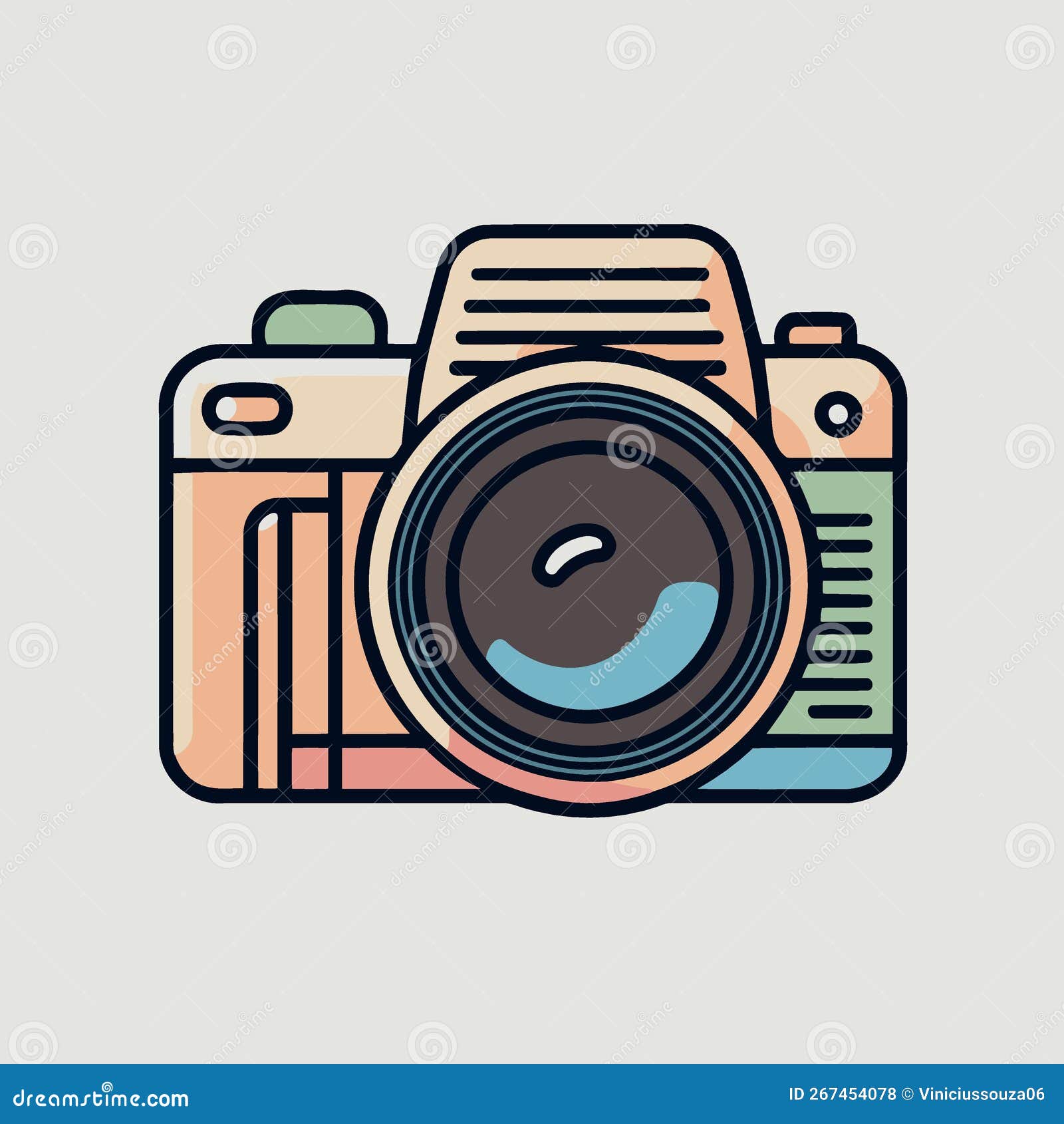 Minimalistic and Iconic Camera Icon Stock Vector - Illustration of ...