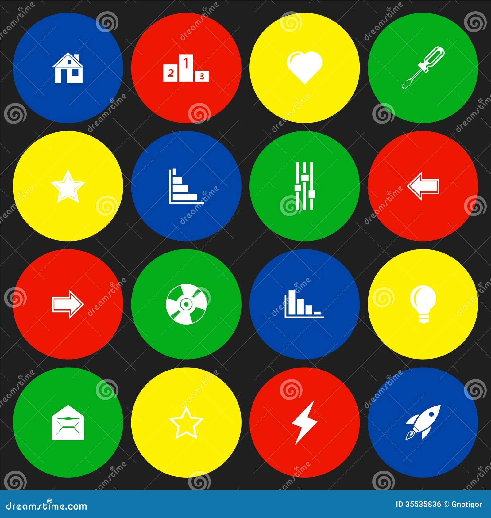 Minimalistic icons 4 stock vector. Illustration of flat - 35535836