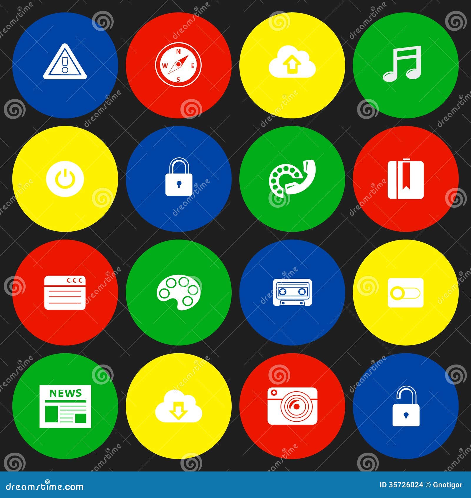 Minimalistic icons 1 stock vector. Illustration of software - 35726024