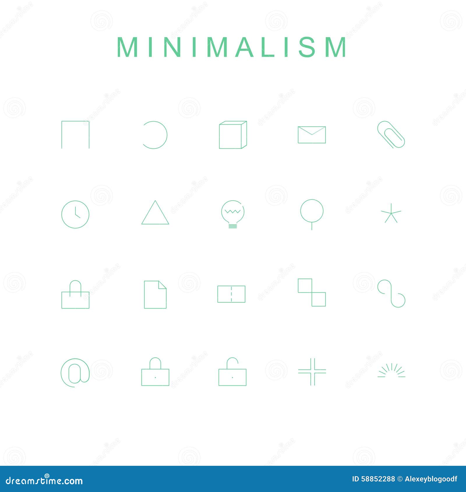 Minimalistic Icons for Websites and Applications Stock Vector ...