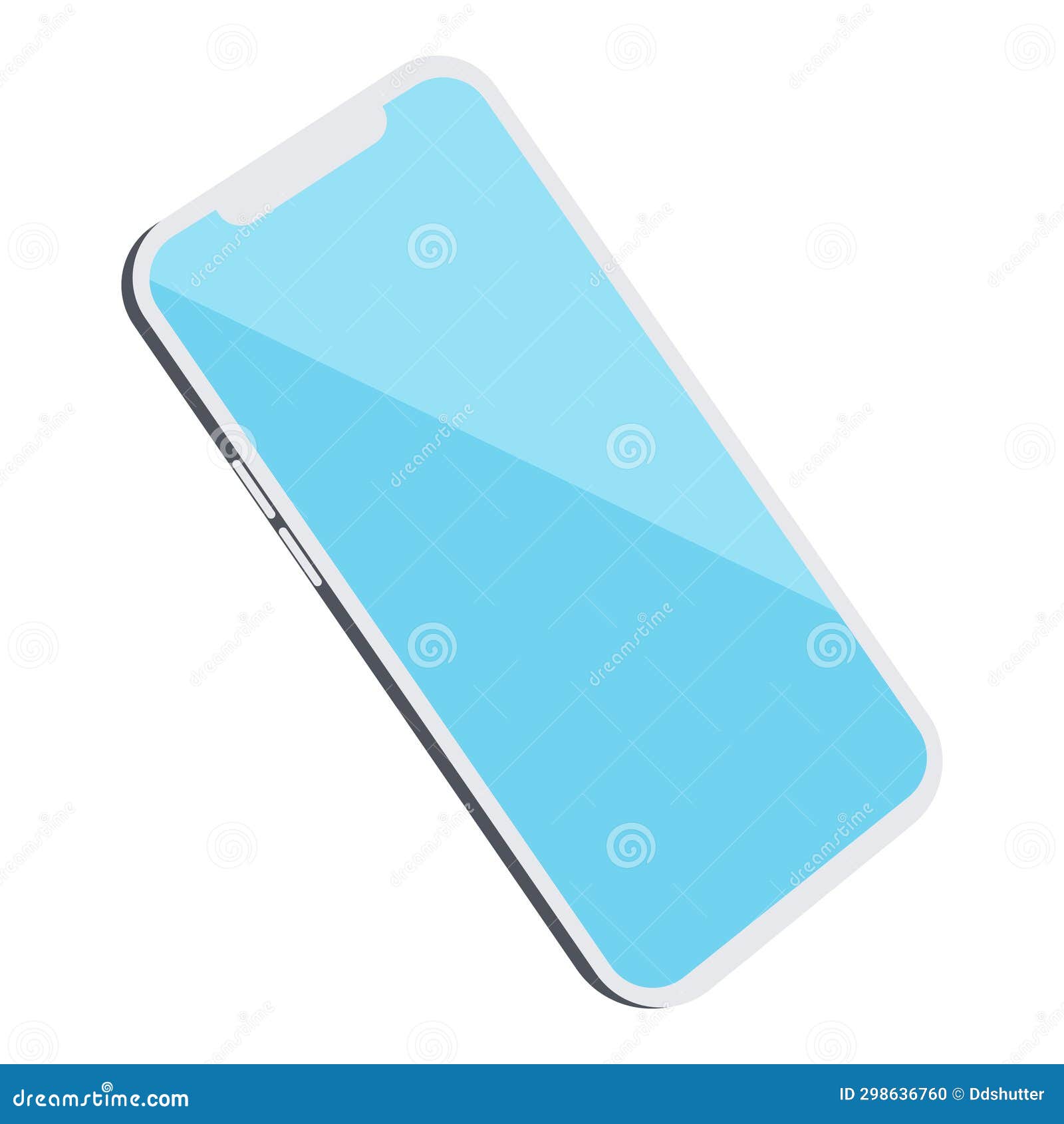 Minimalistic Illustration of Cell Phone. Smartphone Side View. Mockup ...