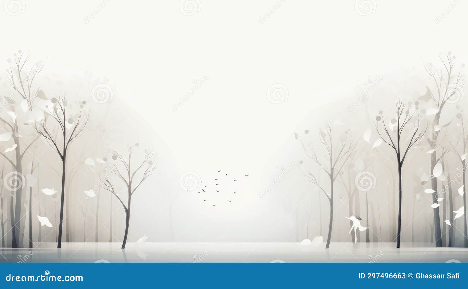 A Minimalistic Illustration of a Forest Stock Illustration ...