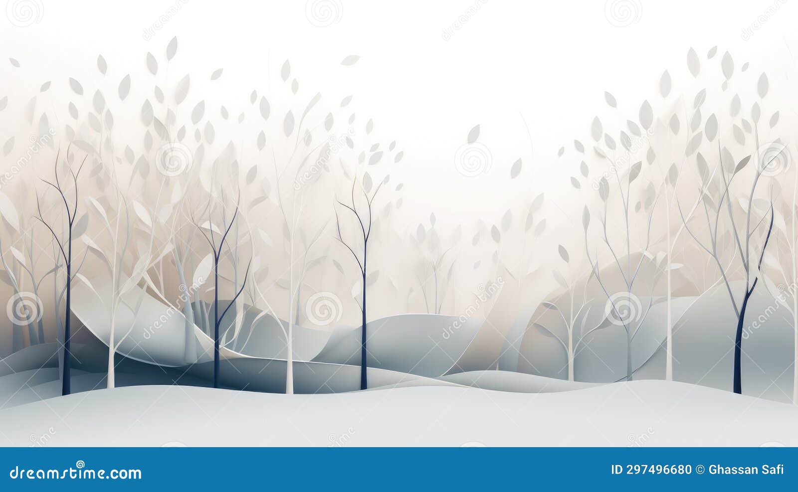 A Minimalistic Illustration of a Forest Stock Illustration ...