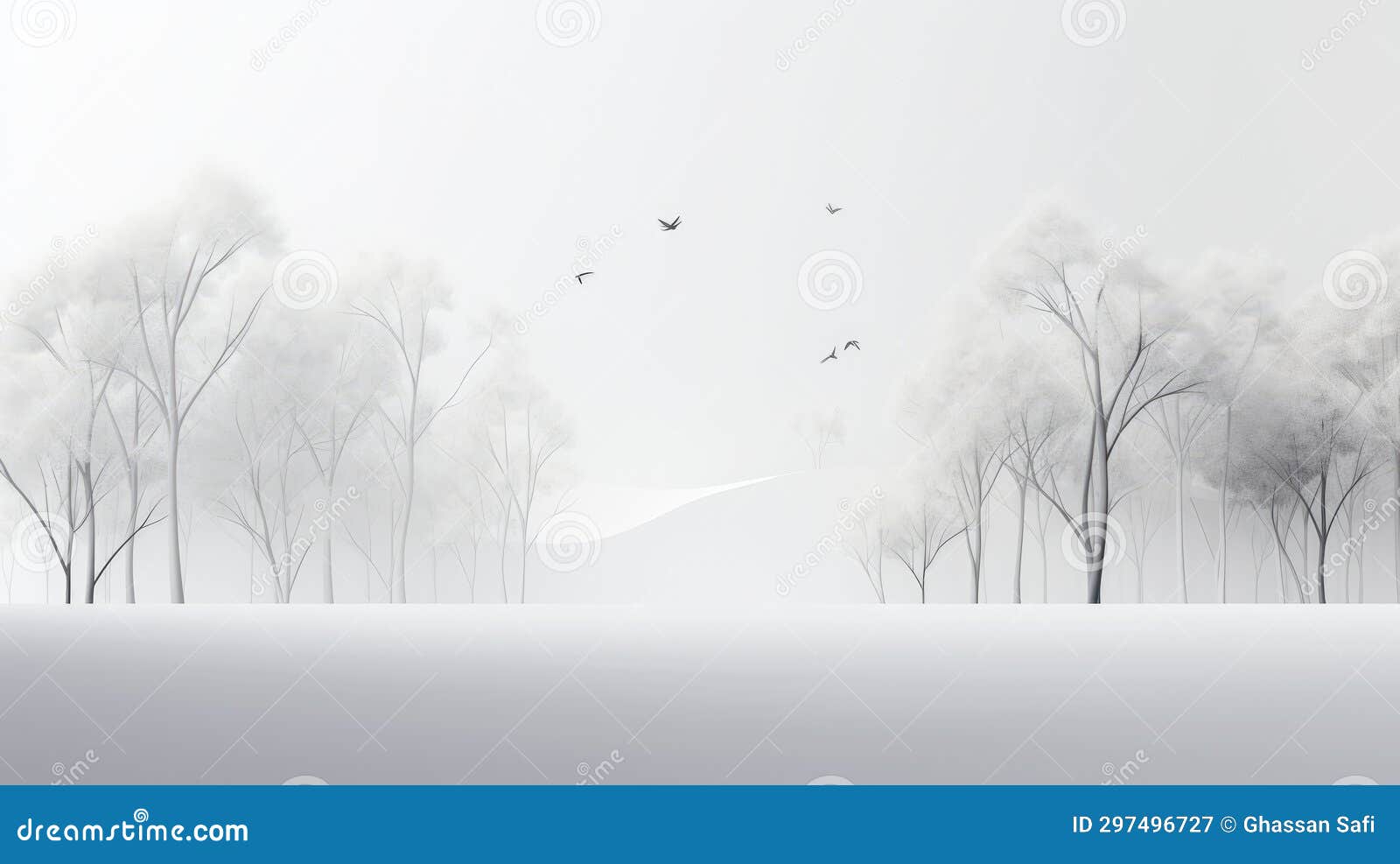 A Minimalistic Illustration of a Forest Stock Illustration ...
