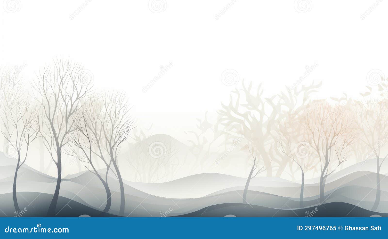 A Minimalistic Illustration of a Forest Stock Illustration ...