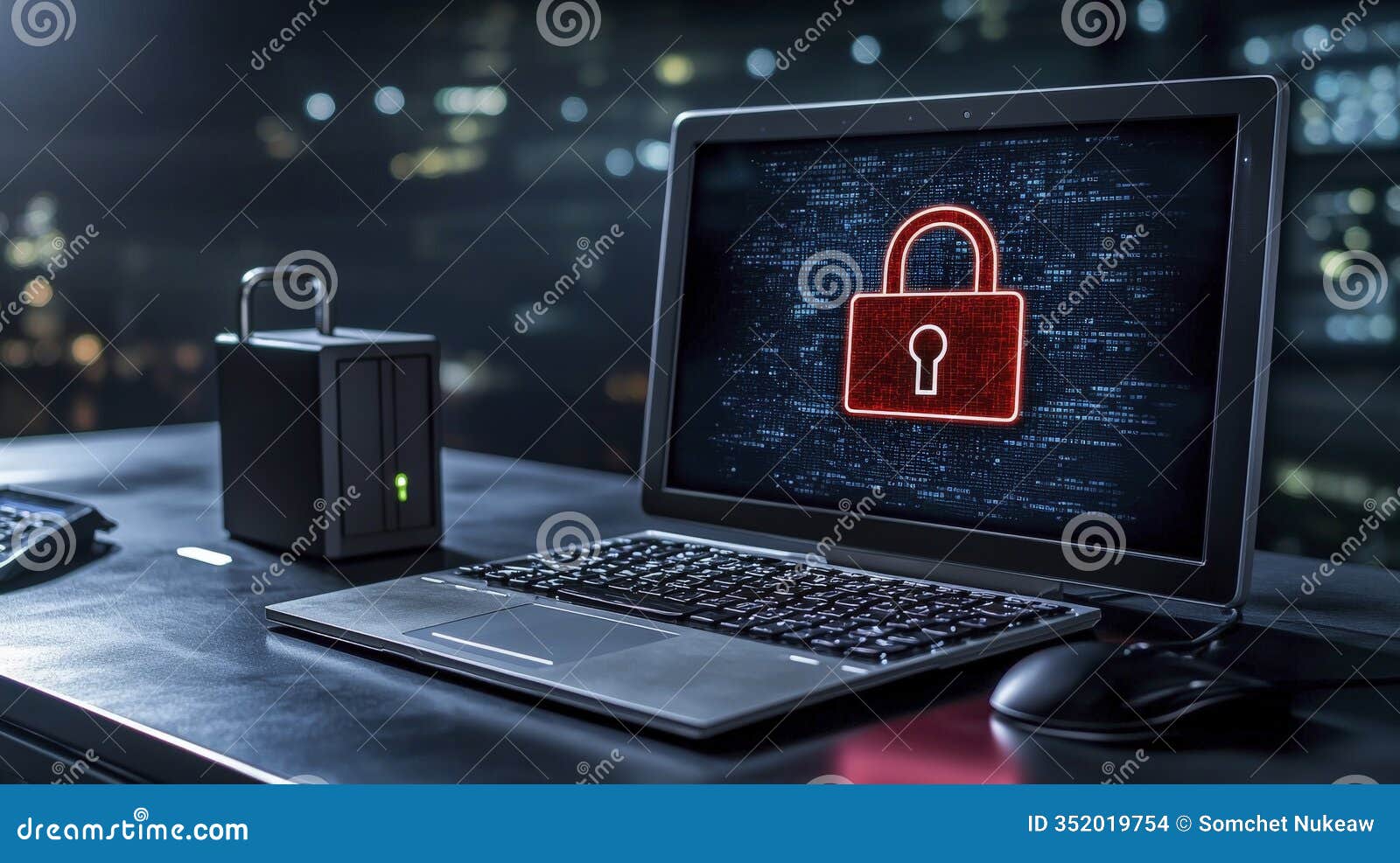 Ransomware Alert On A Laptop Screen. 3d Illustration Royalty-Free ...