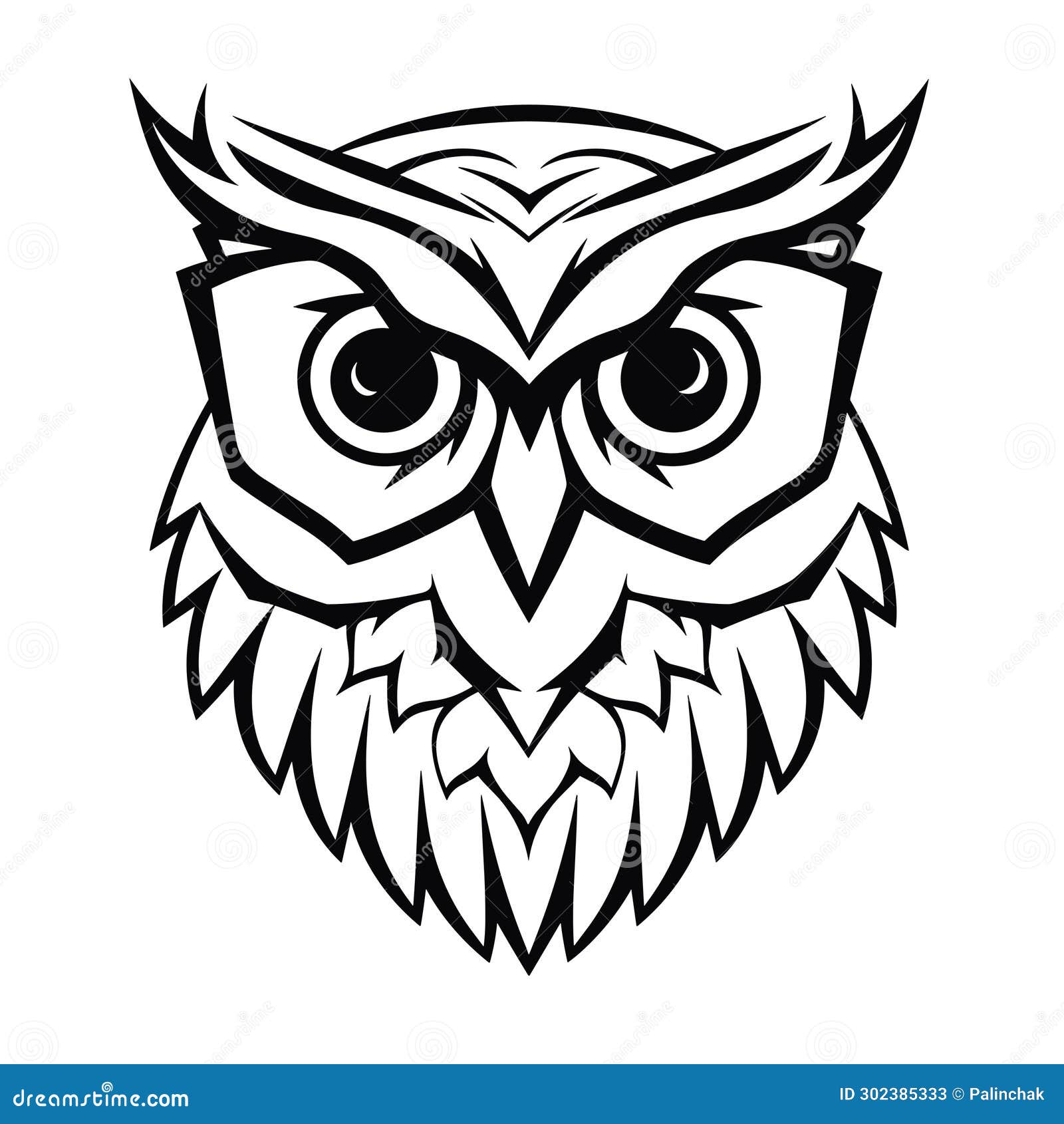 Minimalistic Image of Owl Symbol of Wisdom in Vector Art Style Stock ...