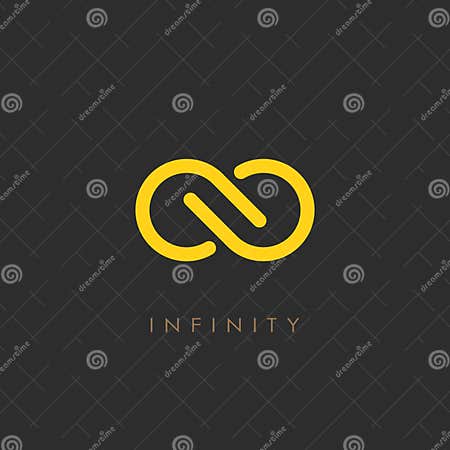 Minimalistic Infinity Vector Logo Stock Vector - Illustration of flat ...