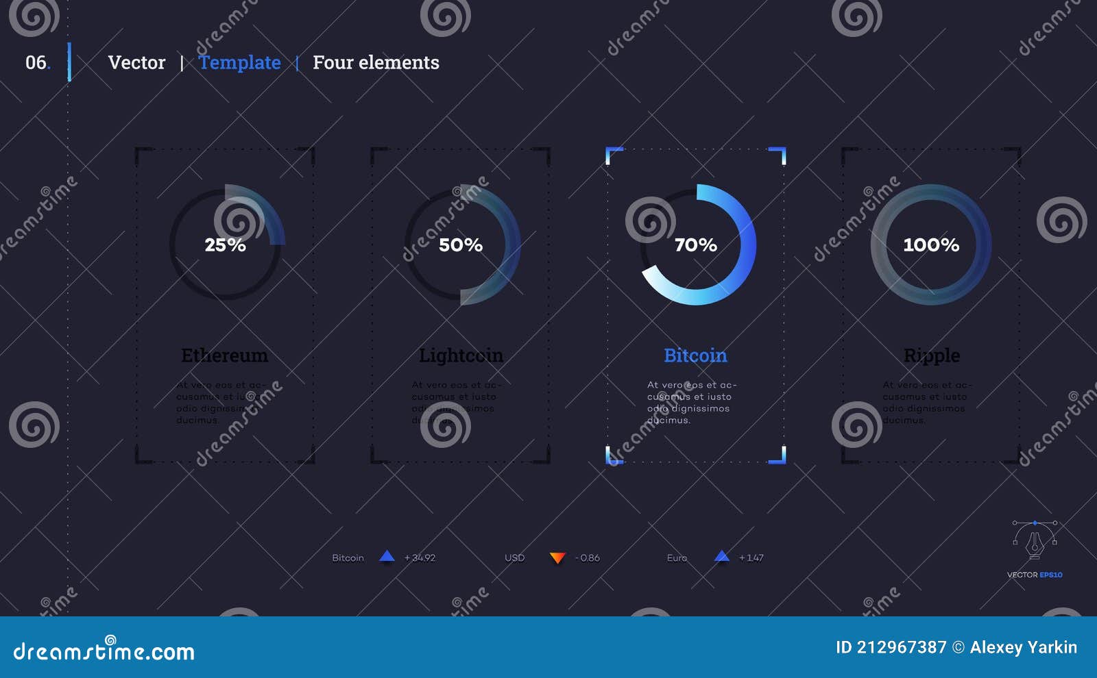 Minimalistic Infographic Presentation Slide. Stock Vector ...