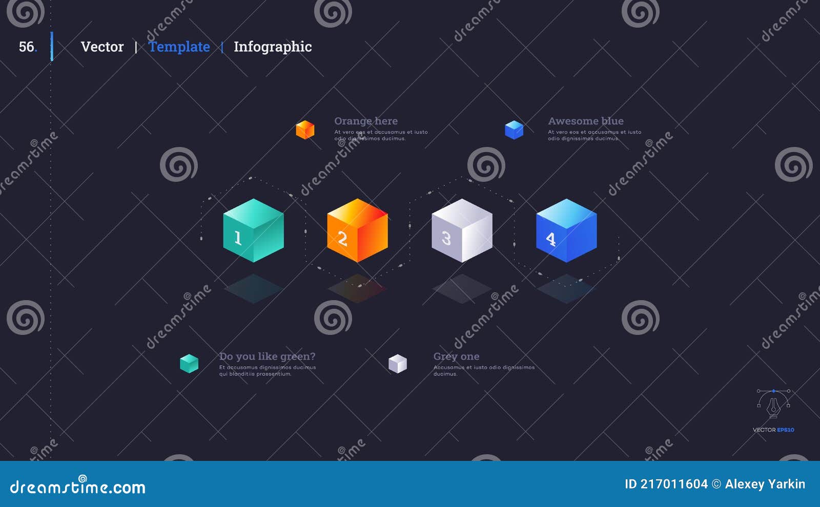 Minimalistic Infographic Presentation Slide. Stock Vector ...