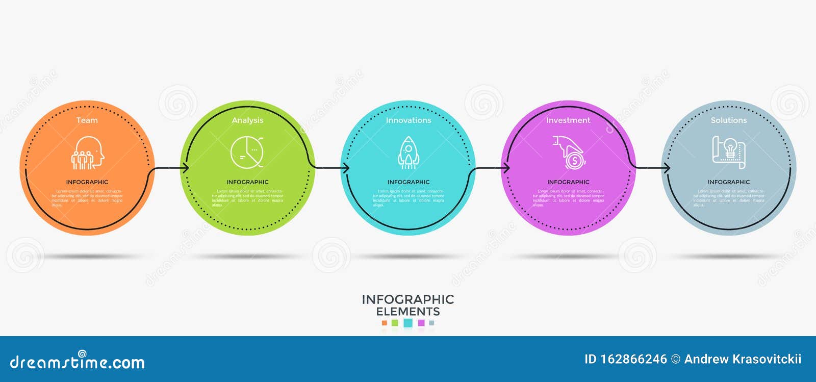 Minimalistic Infographic Template Stock Vector - Illustration of chart ...