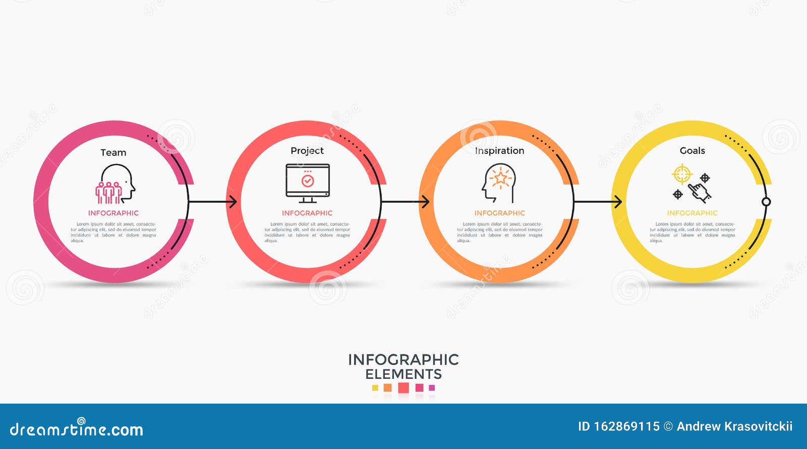 Minimalistic Infographic Template Stock Vector - Illustration of ...