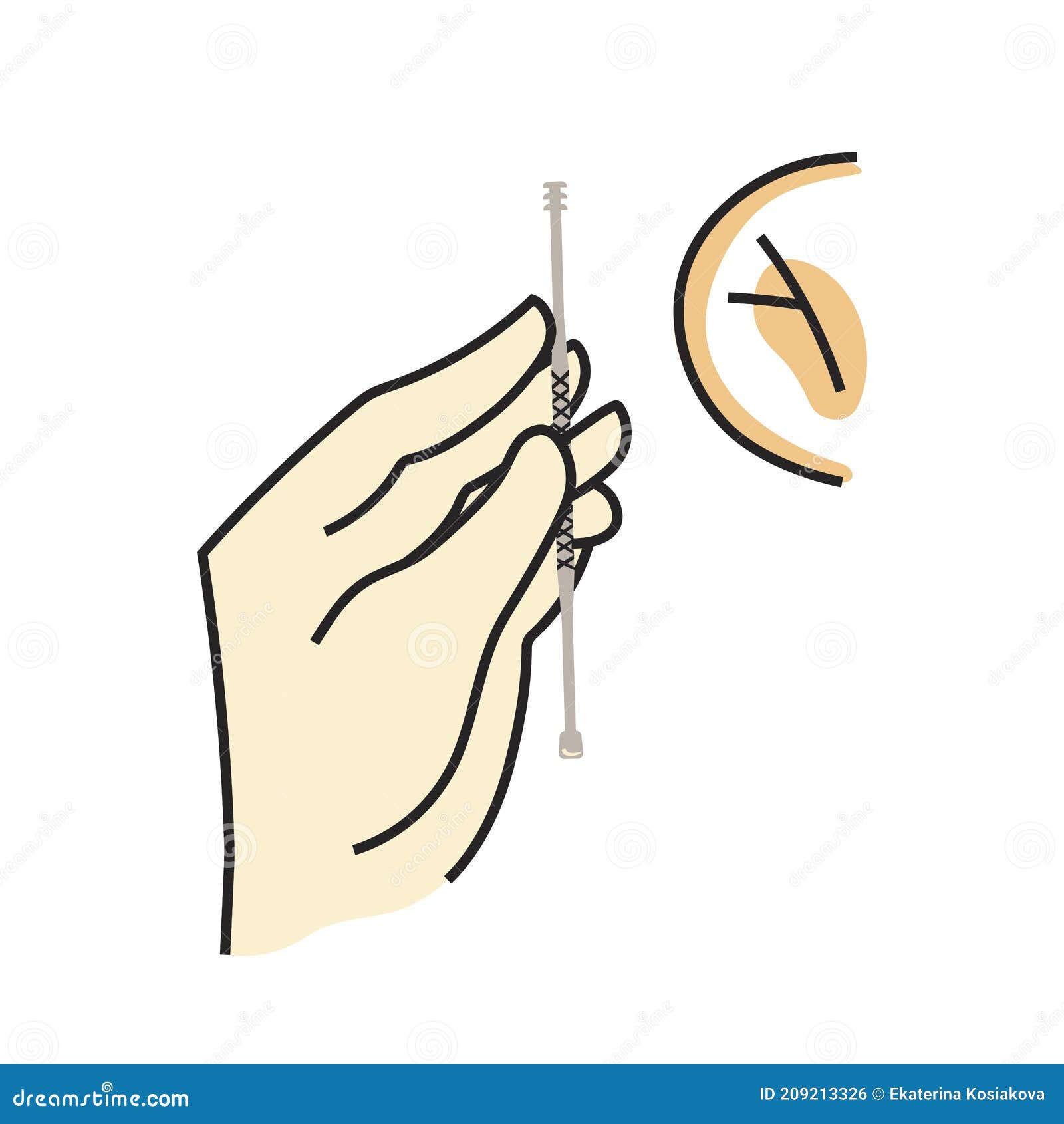 Minimalistic Infographic Vector Illustration about Ear Hygiene Stock ...