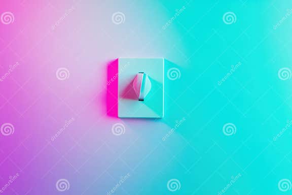 Minimalistic Interactive Toggle Switch Against Vibrant Gradient ...