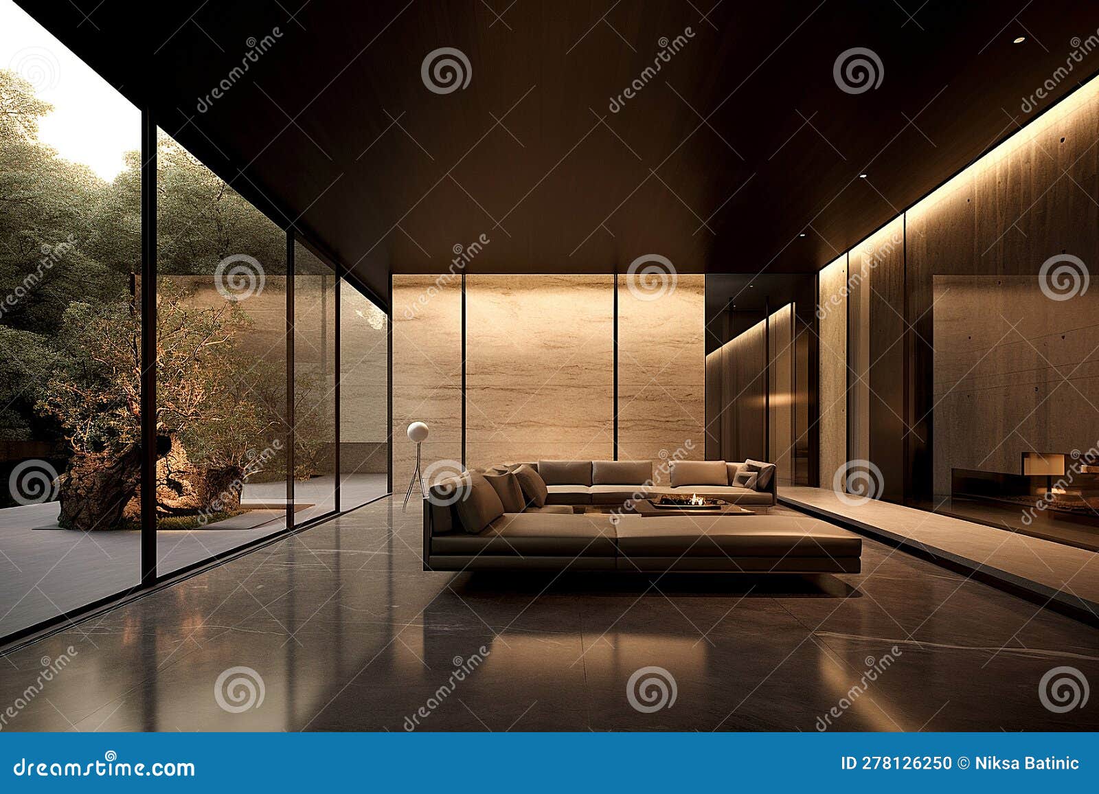 This Minimalistic Interior is Transformed at Night with the Use of LED ...