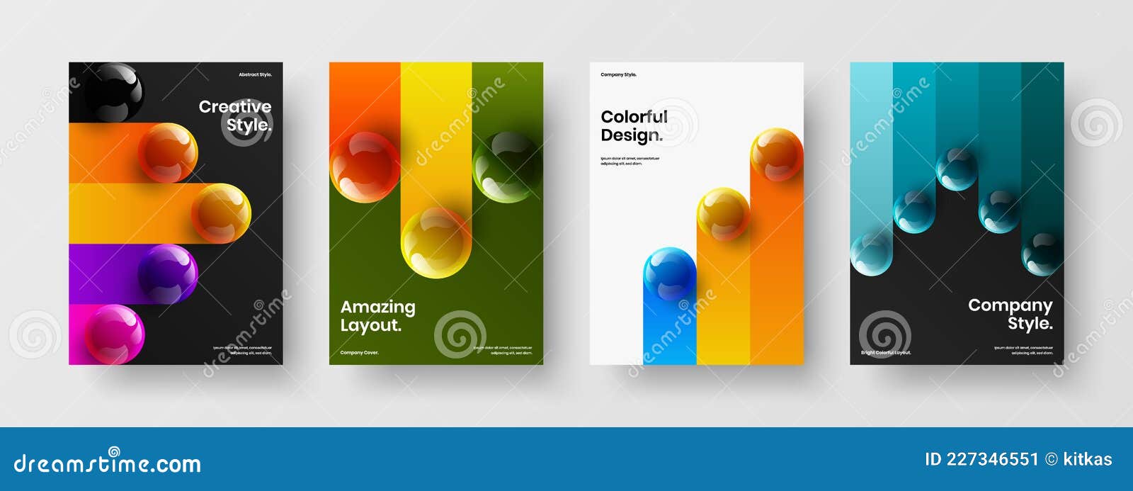 Minimalistic Journal Cover A4 Design Vector Template Collection Stock ...