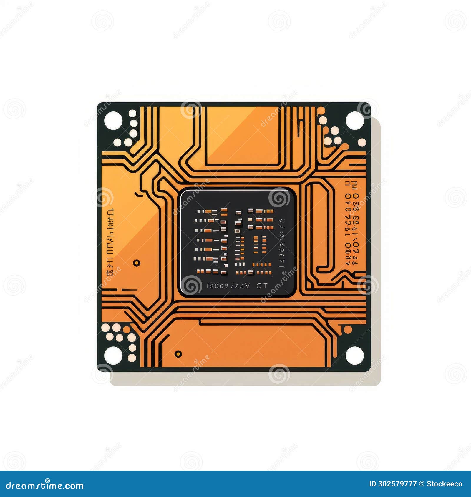 Minimalistic 32k Uhd Orange Circuit Board Vector Animation Asset Stock ...