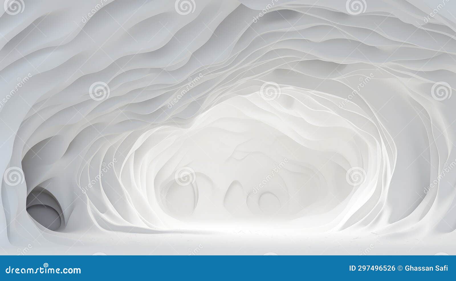 A Minimalistic Landscape Format Illustration of a Cave Stock ...