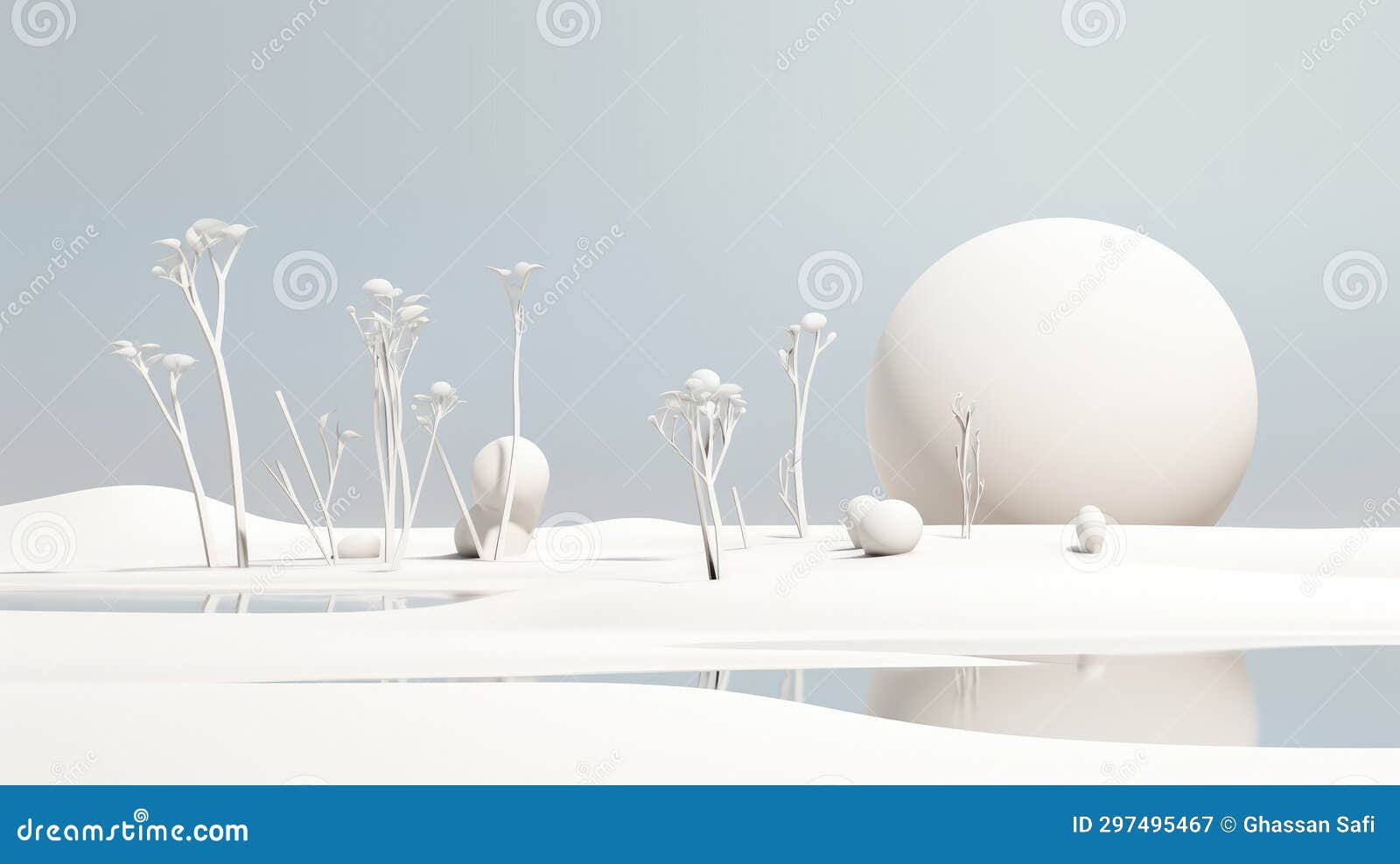 A Minimalistic Landscape Format Illustration of a Sandy Beach Stock ...