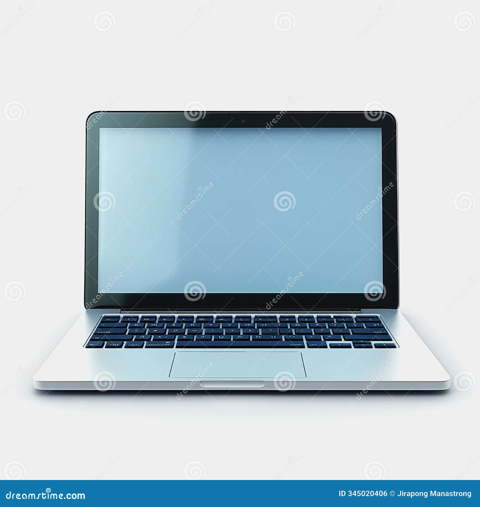Minimalistic Laptop Design with Blank Screen and Modern Keyboard ...