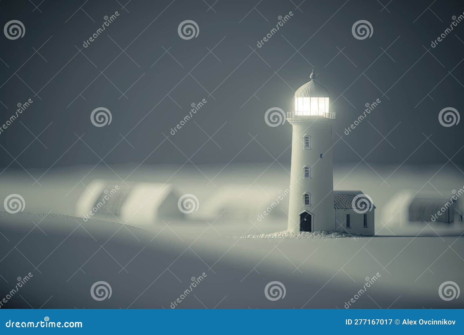 Minimalistic Lighthouse at Dusk. Perfect for Wallpapers and Posters ...