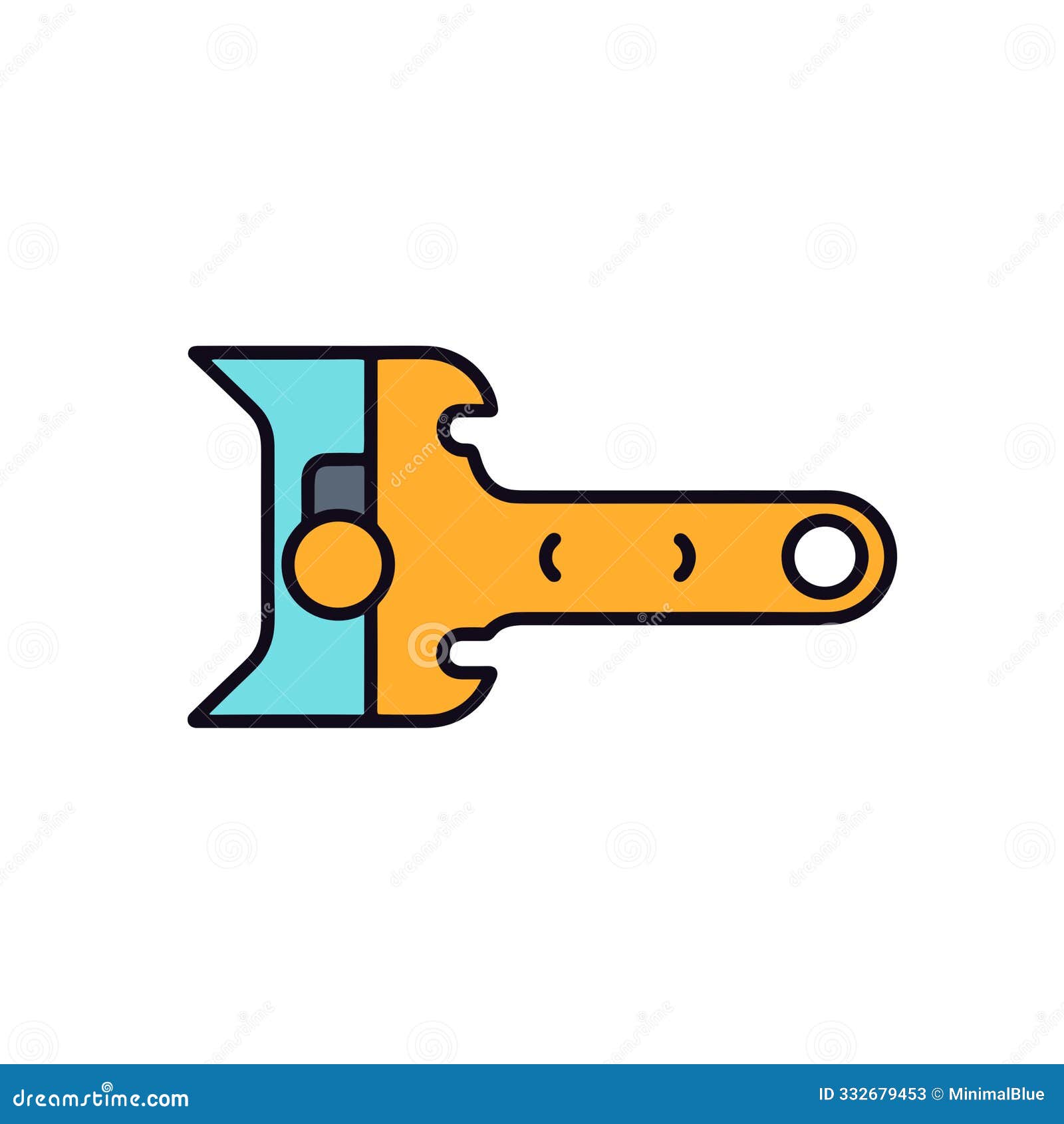 Minimalistic Line Art of a Cartoon Tool Stock Illustration ...