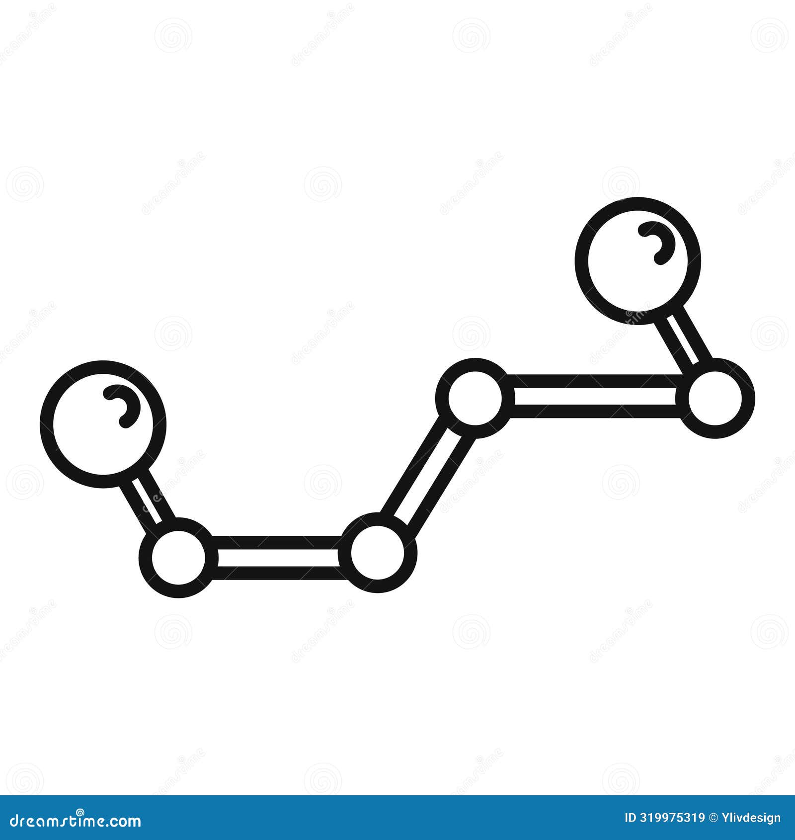 Minimalistic Line Art of a Molecule Structure Stock Vector ...