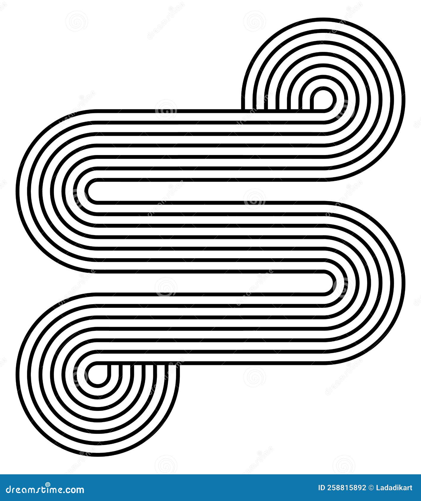 Minimalistic Line Decorative Element in Modern Style Stock Vector ...