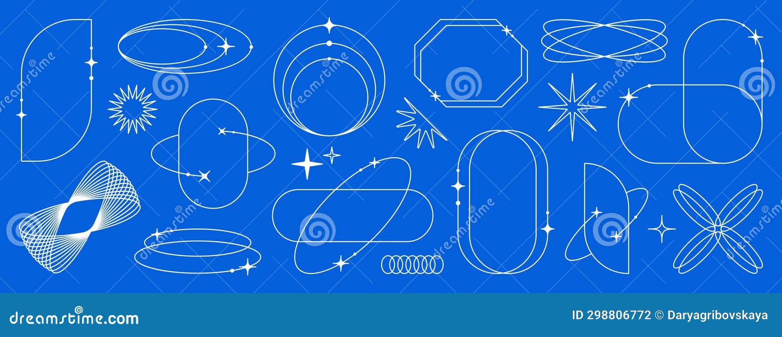 Minimalistic Linear Frames, Arches, Elements, Stars, Geometric Shapes ...