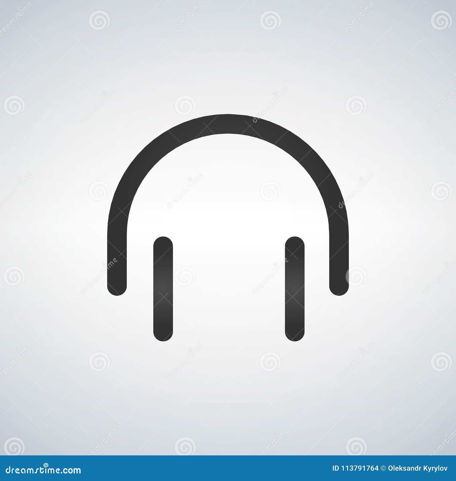 Minimalistic Linear Headset Icon. Vector Illustration O Stock ...