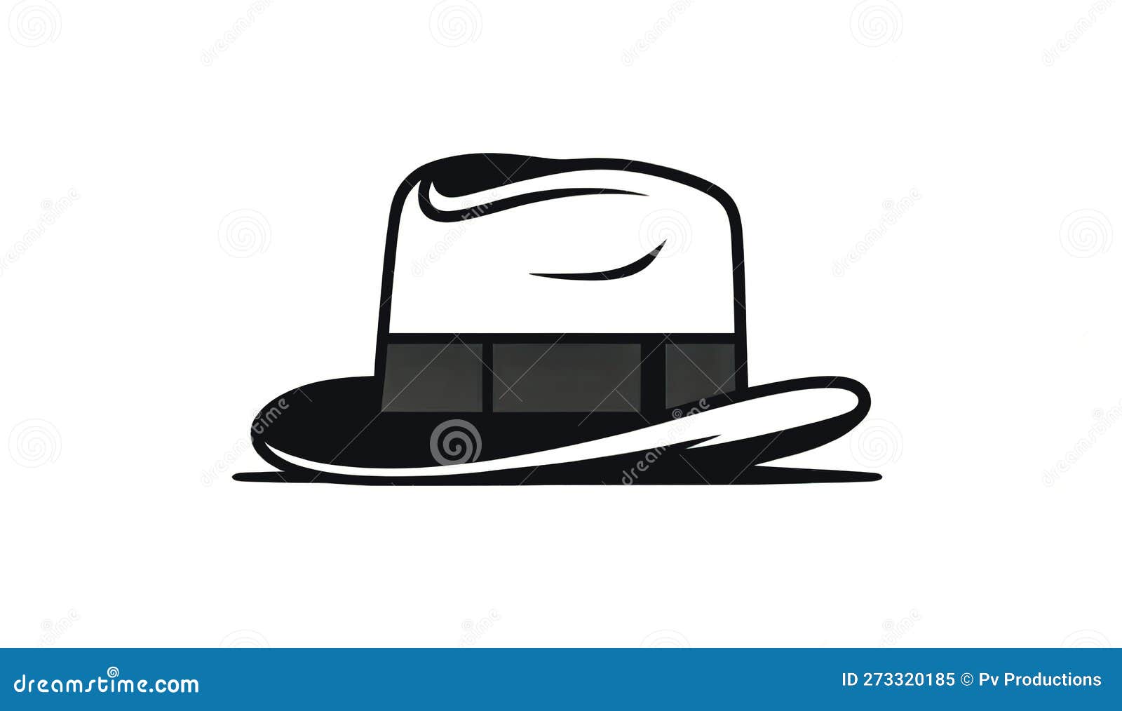 Logo Template, Flat Hat Isolated, Generative AI. Stock Illustration ...
