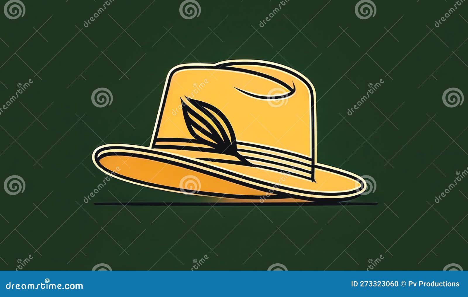 Logo Template, Flat Hat Isolated, Generative AI. Stock Illustration ...