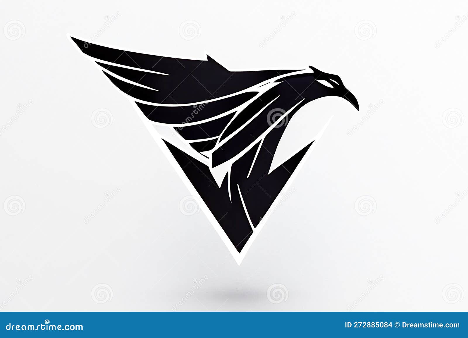 A Minimalistic Logo Made of Lines Featuring the Silhouette of a Flying ...