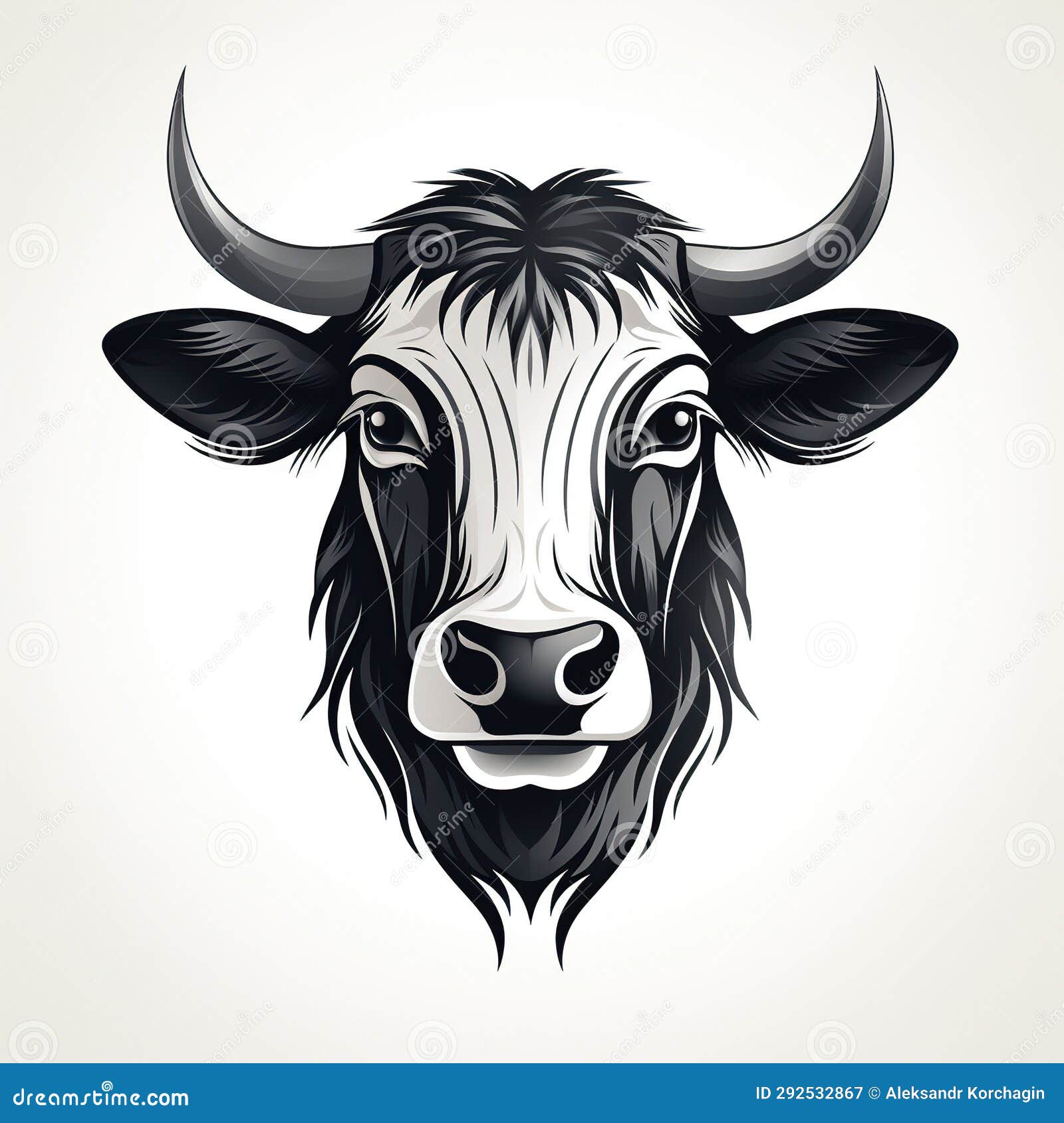 Minimalistic Bull Logo Design In Monochrome For A Dynamic Brand ...