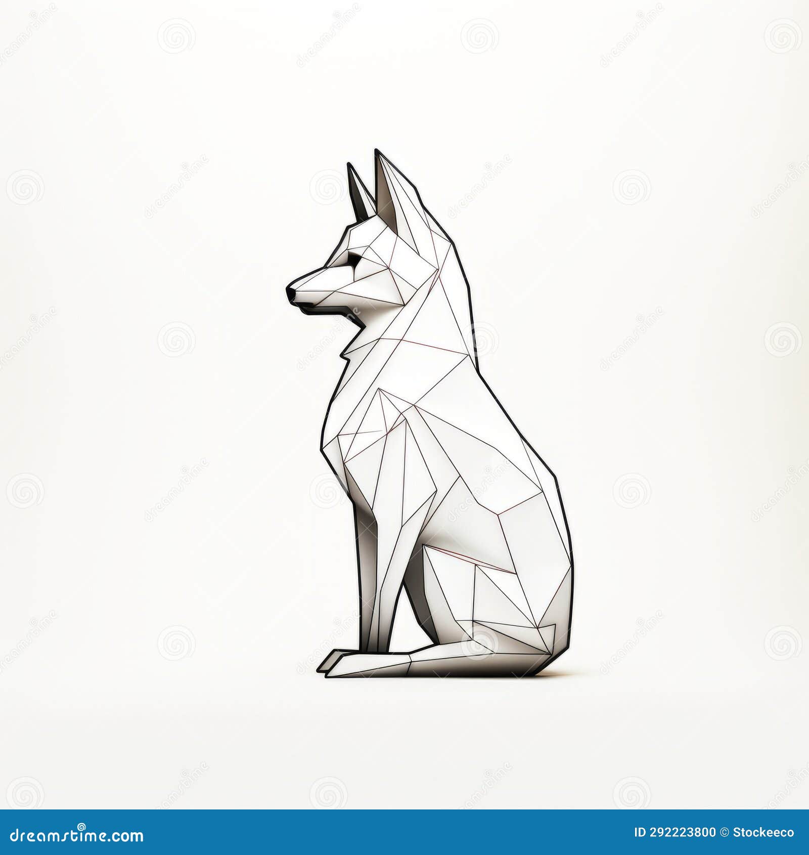 Minimalistic Low Poly Dog Silhouette Vector Illustration Stock ...