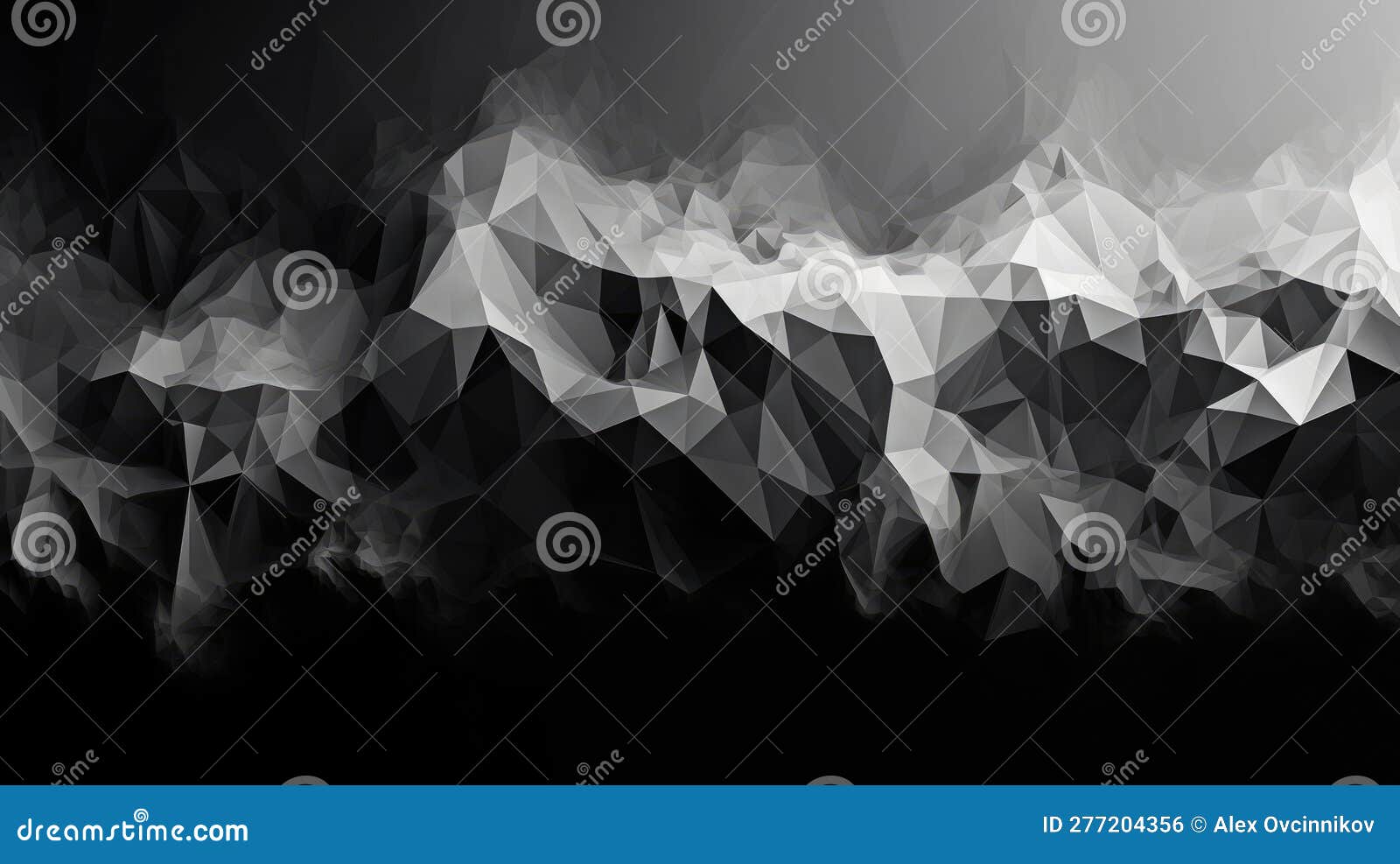 Minimalistic Low Polygon Background Design in Black and White for ...