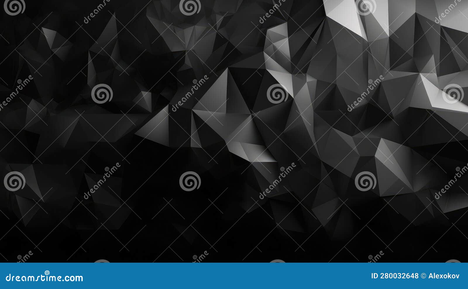 Minimalistic Low-Polygon Background Design In Black And White For ...