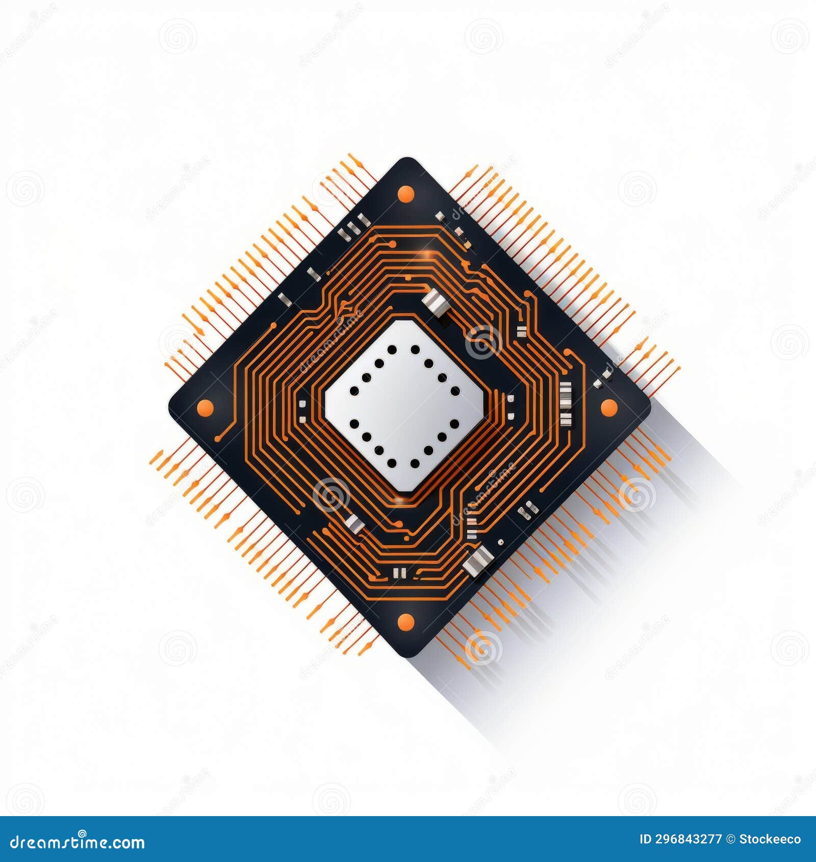 Minimalistic Machine Learning Chip Vector - Isolated Svg Asset Stock ...