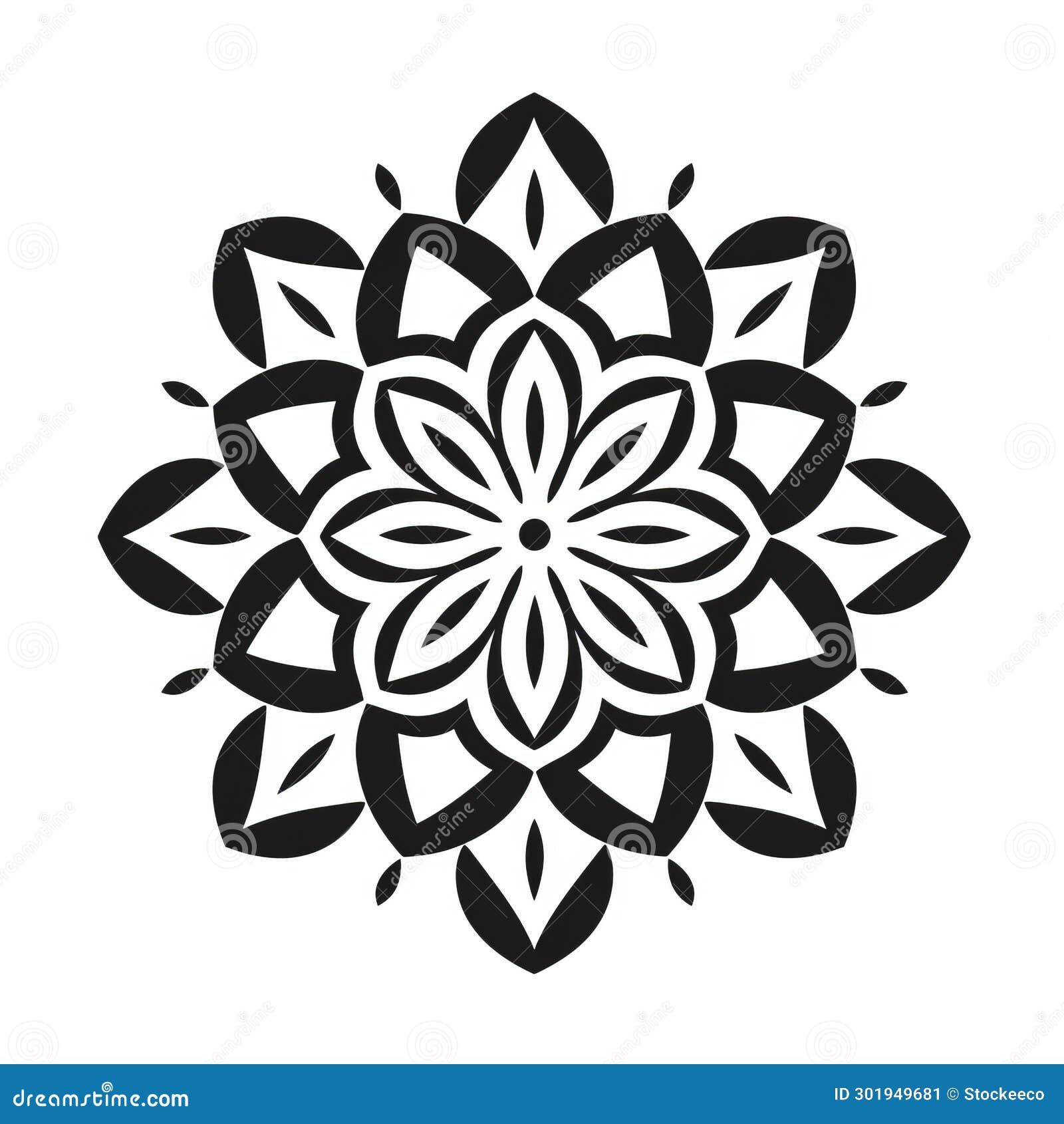 Minimalistic Mandala Pattern: Elegant and Simple Stenciled Iconography ...