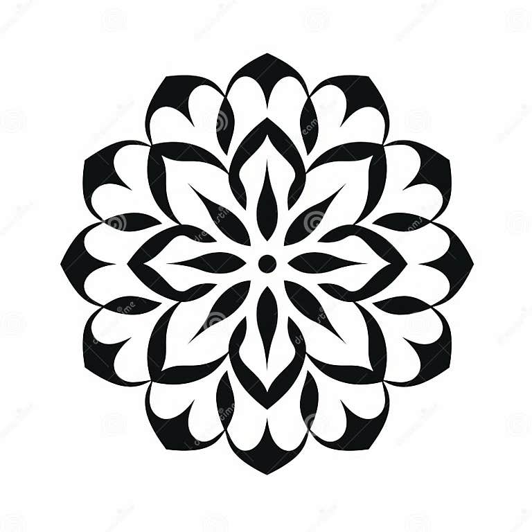Minimalistic Mandalas for Iconic Patterns on White Background Stock ...
