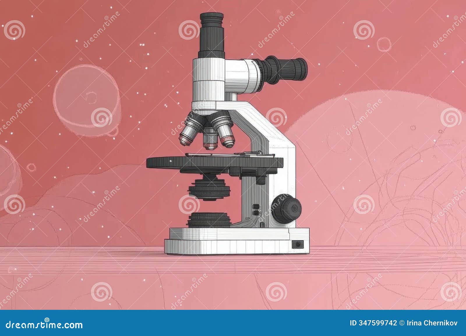 Minimalistic Microscope Design on Abstract Space Background for ...